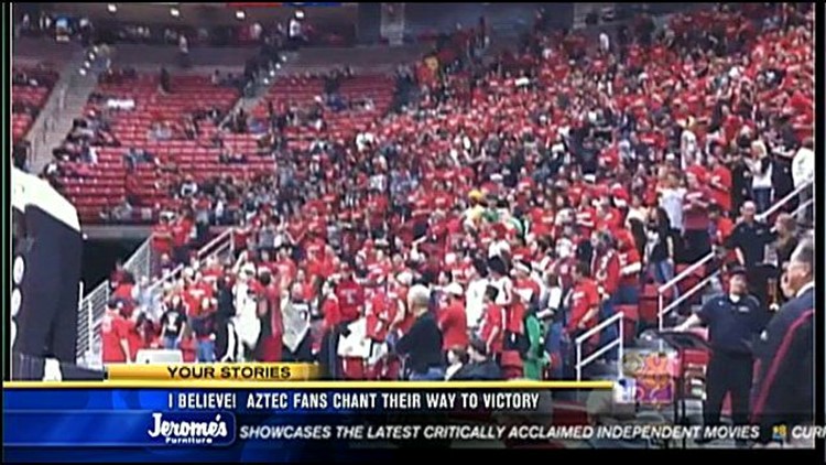 I believe! Aztecs fans chant their way to victory | cbs8.com