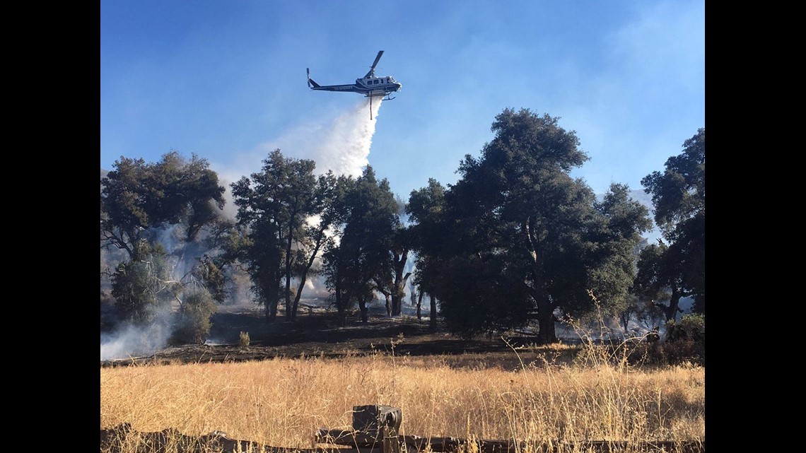 Firefighters contain Green Fire off State Route 79 | cbs8.com