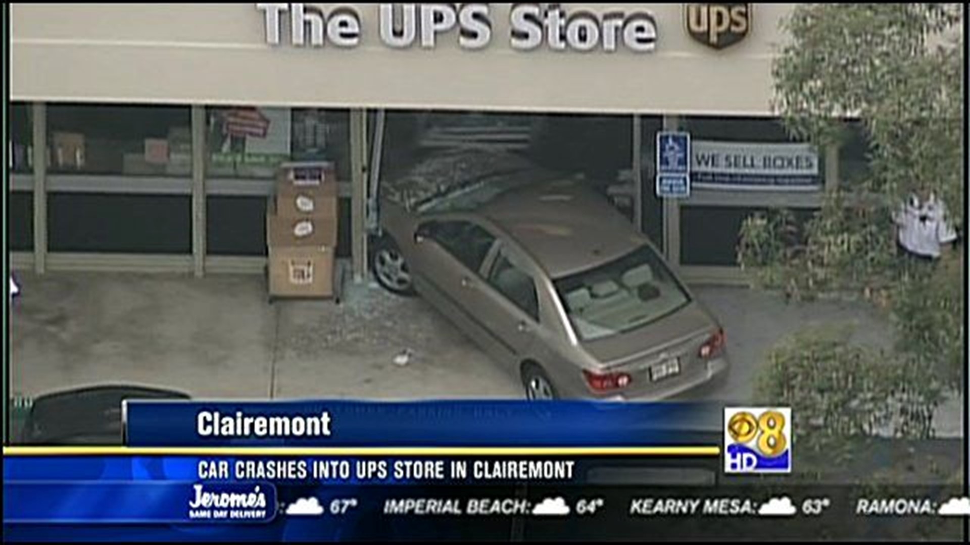 Car crashes into UPS store in Clairemont | cbs8.com