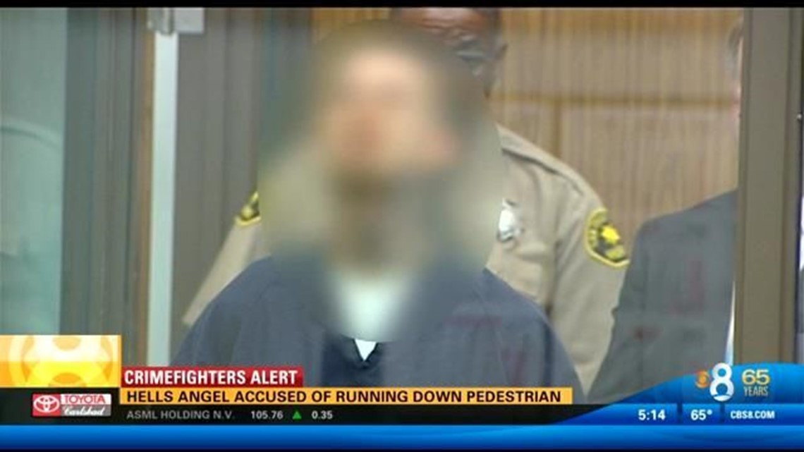 Hells Angels member faces judge on hit-and-run charges | cbs8.com