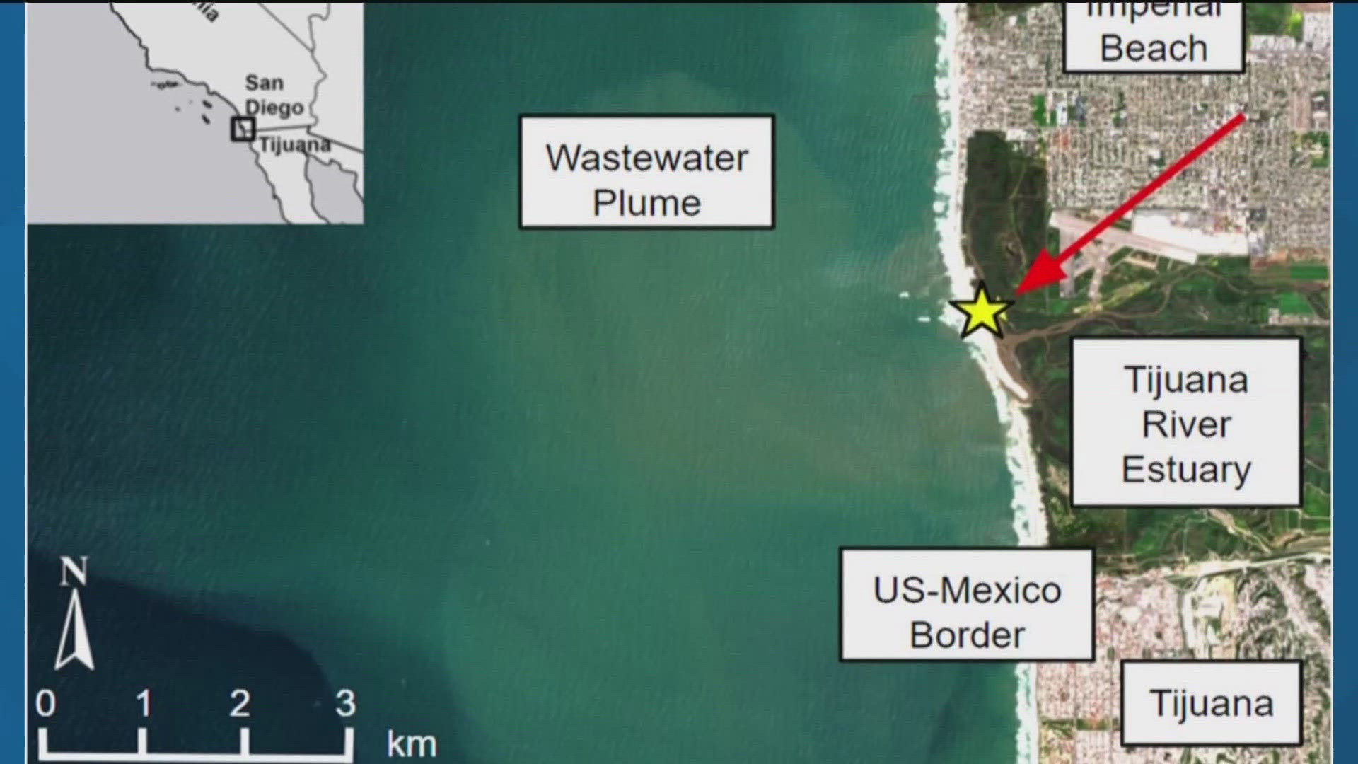 Tijuana River sewage seen from outer space | cbs8.com