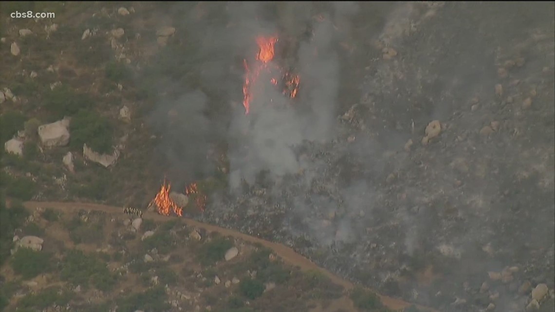Mesa Fire: Blaze in Pala Mesa area grows to 350 acres, rate of spread ...