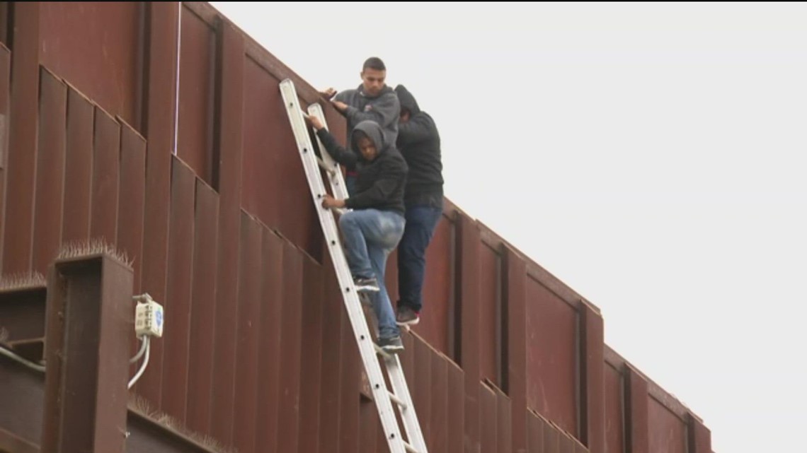 CBP rescue 3 people stuck on border wall in Otay Mesa | cbs8.com