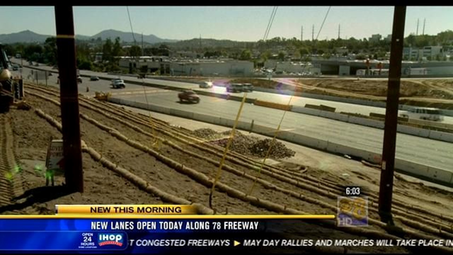 New lanes open Wednesday along SR-78 | cbs8.com