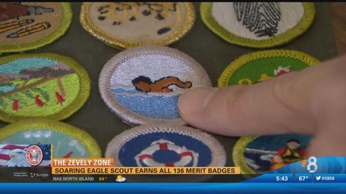 Soaring Eagle Scout earns all 136 Merit badges | cbs8.com