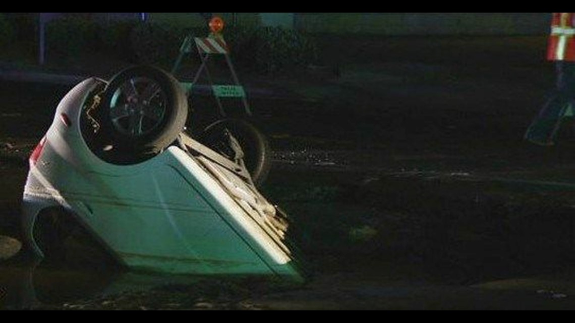 Driver rescued after sinkhole swallows car in El Cajon | cbs8.com