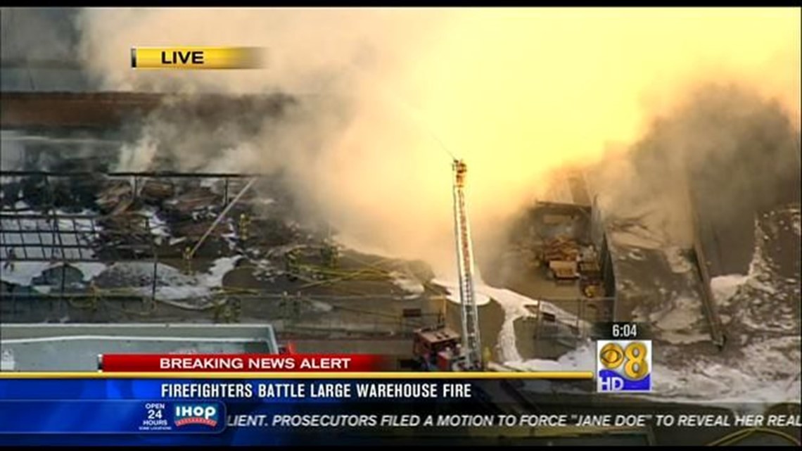 Firefighters battle large warehouse fire in Palmdale | cbs8.com