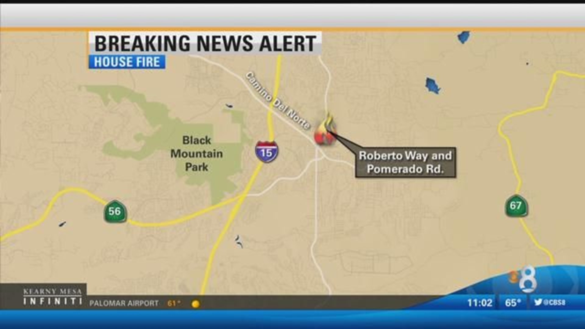 House fire displaces homeowner in Poway | cbs8.com