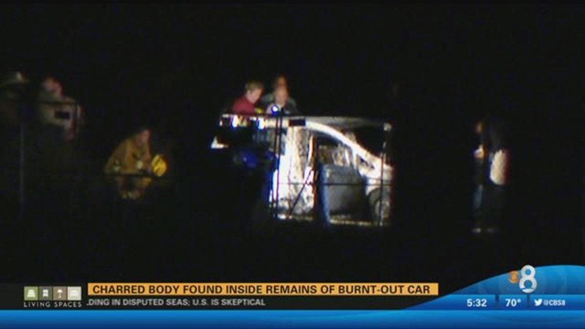 Charred body found inside remains of burnt out car | cbs8.com