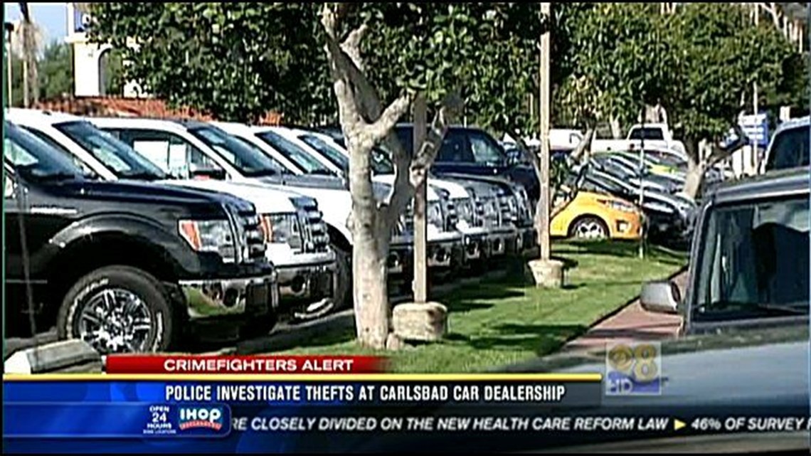 Surveillance video offers new clues in dealership thefts | cbs8.com