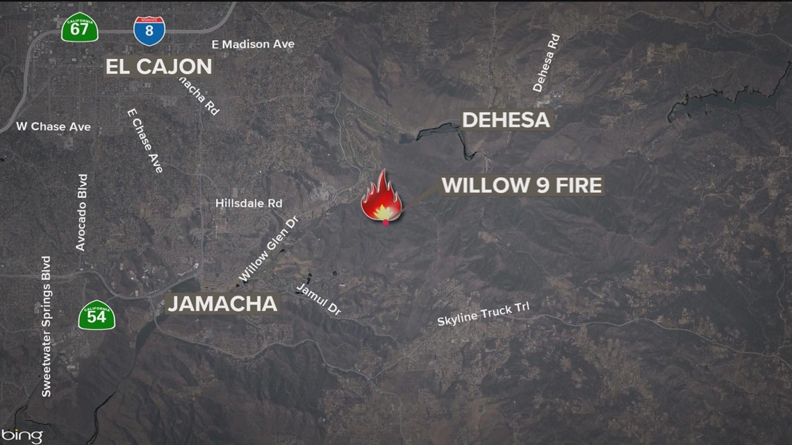 CalFire San Diego gives update at 7 am on Willow9Fire burning in Rancho ...