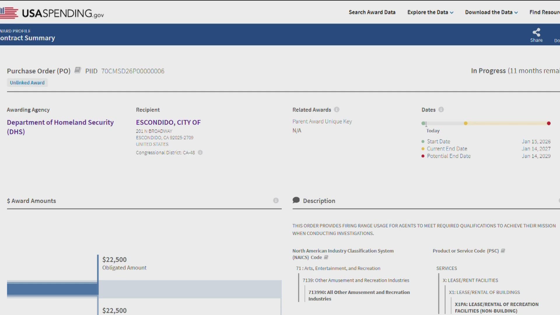 Department of Homeland Security leases firing range from Escondido ...