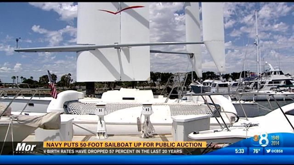 Navy puts 50-foot sailboat up for public auction | cbs8.com