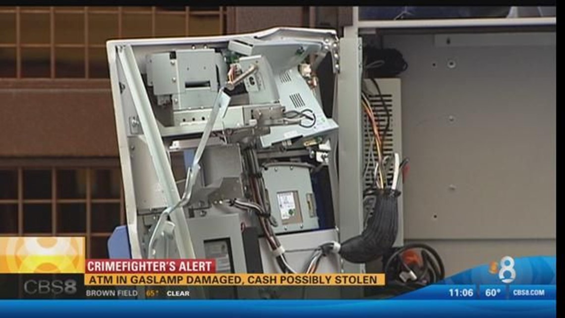 ATM damaged in Gaslamp, cash possibly stolen | cbs8.com