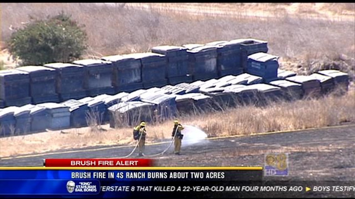 Brush fire in 4S Ranch burns about 2 acres | cbs8.com