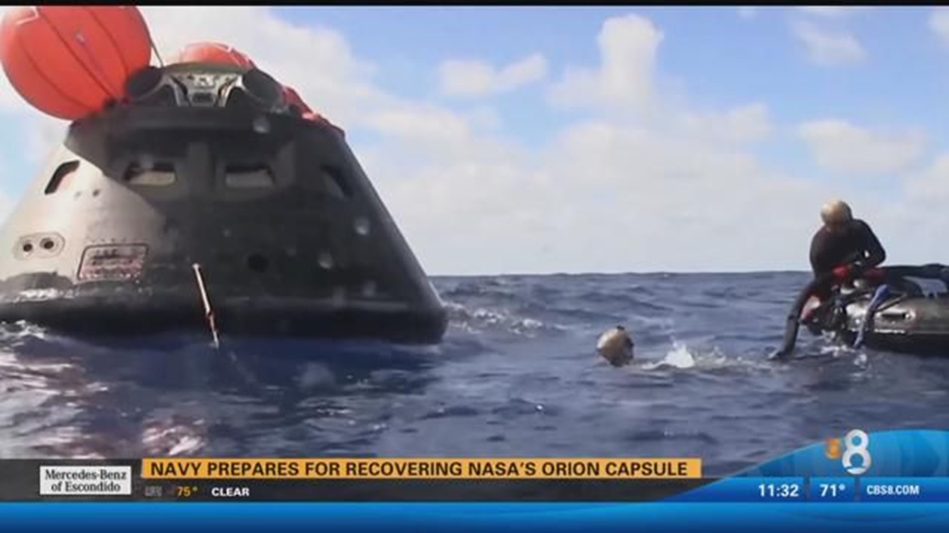 Navy prepares for recovering NASA's Orion Capsule | cbs8.com