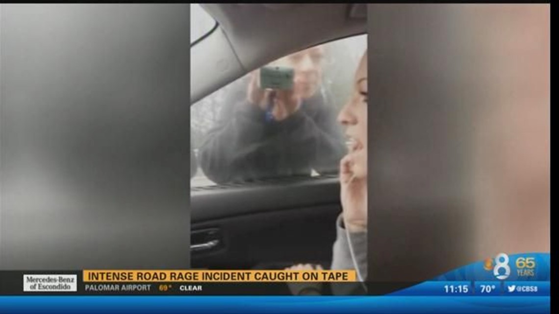 California road rage captured on cellphone camera | cbs8.com