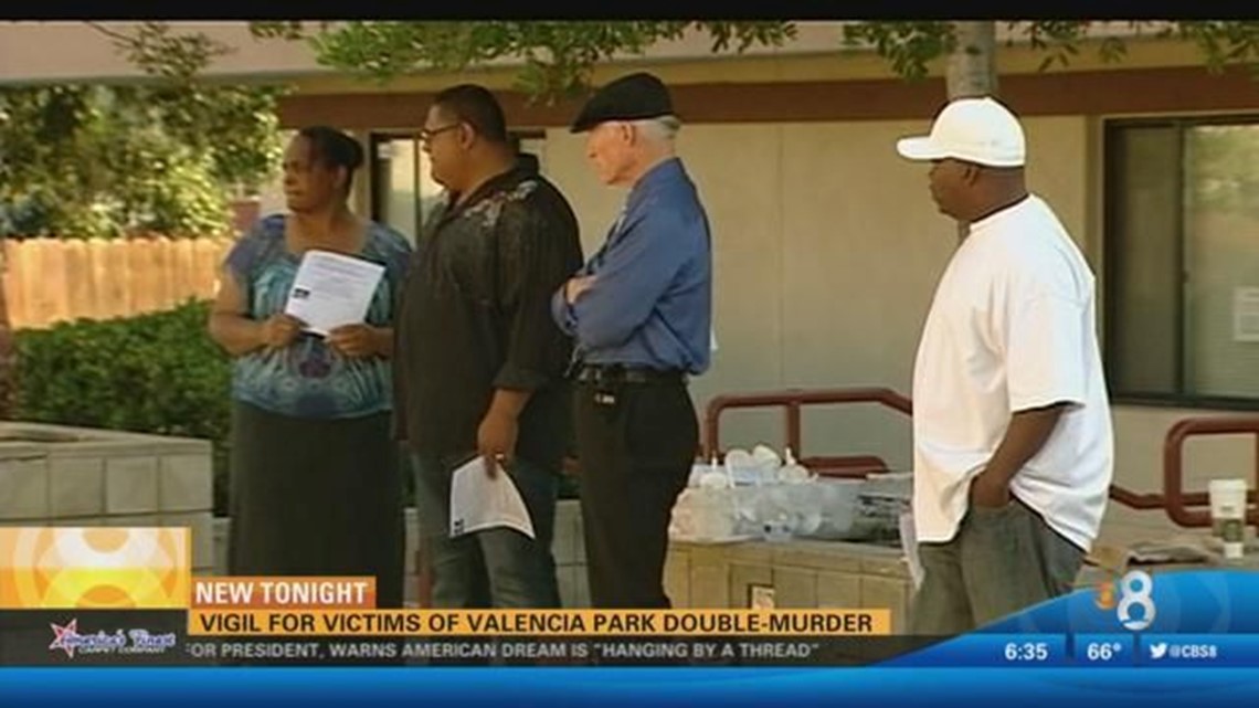 Vigil for victims of Valencia Park double murder | cbs8.com