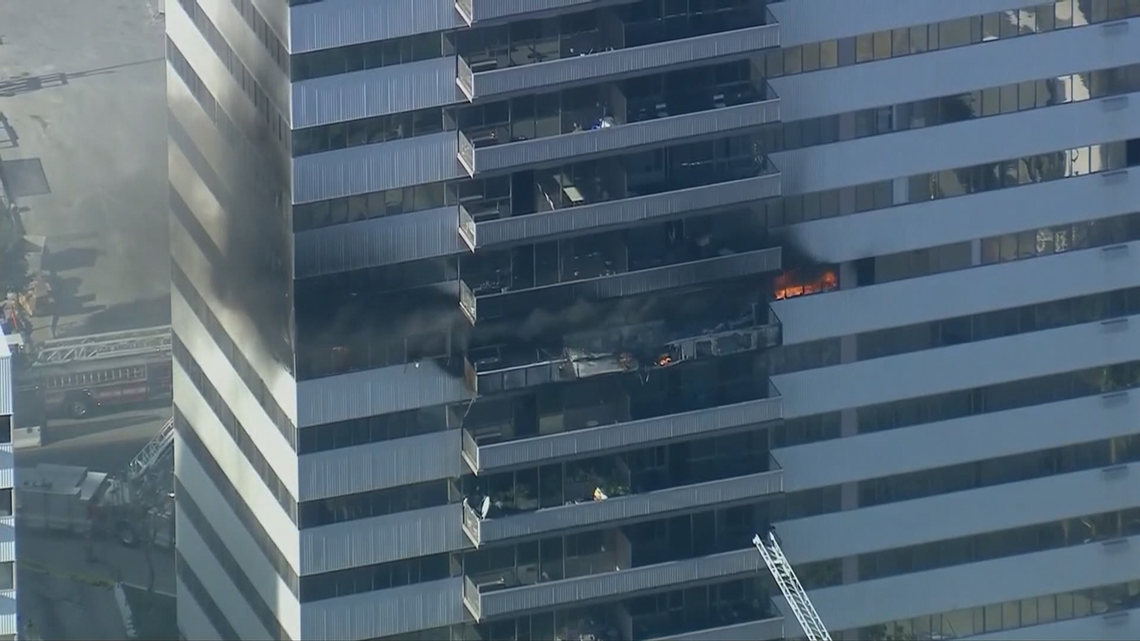 8 injured in West L.A. high-rise fire, including 3-month-old baby ...