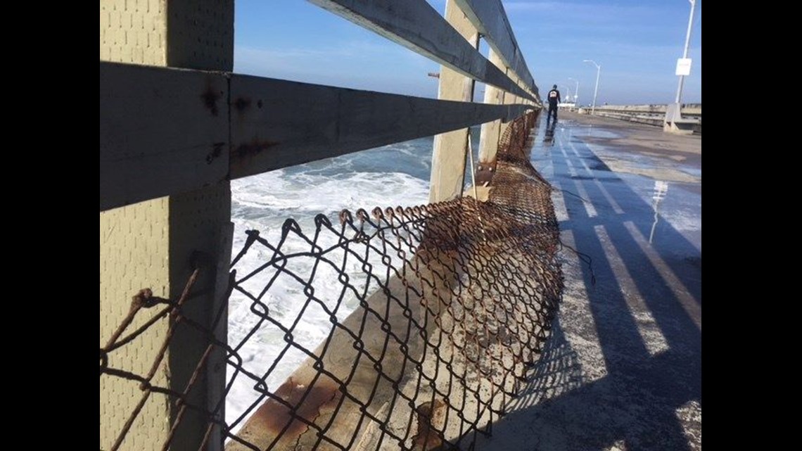 Large waves damage OB Pier leading to brief closure | cbs8.com