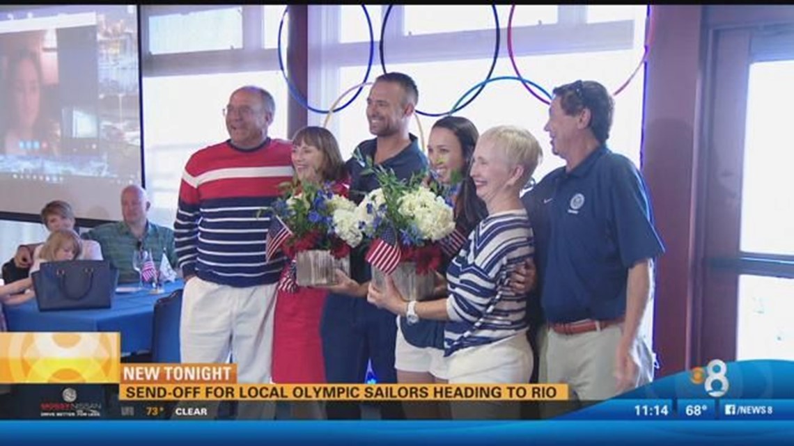 Send-off for two San Diego Olympic sailors heading to Rio | cbs8.com