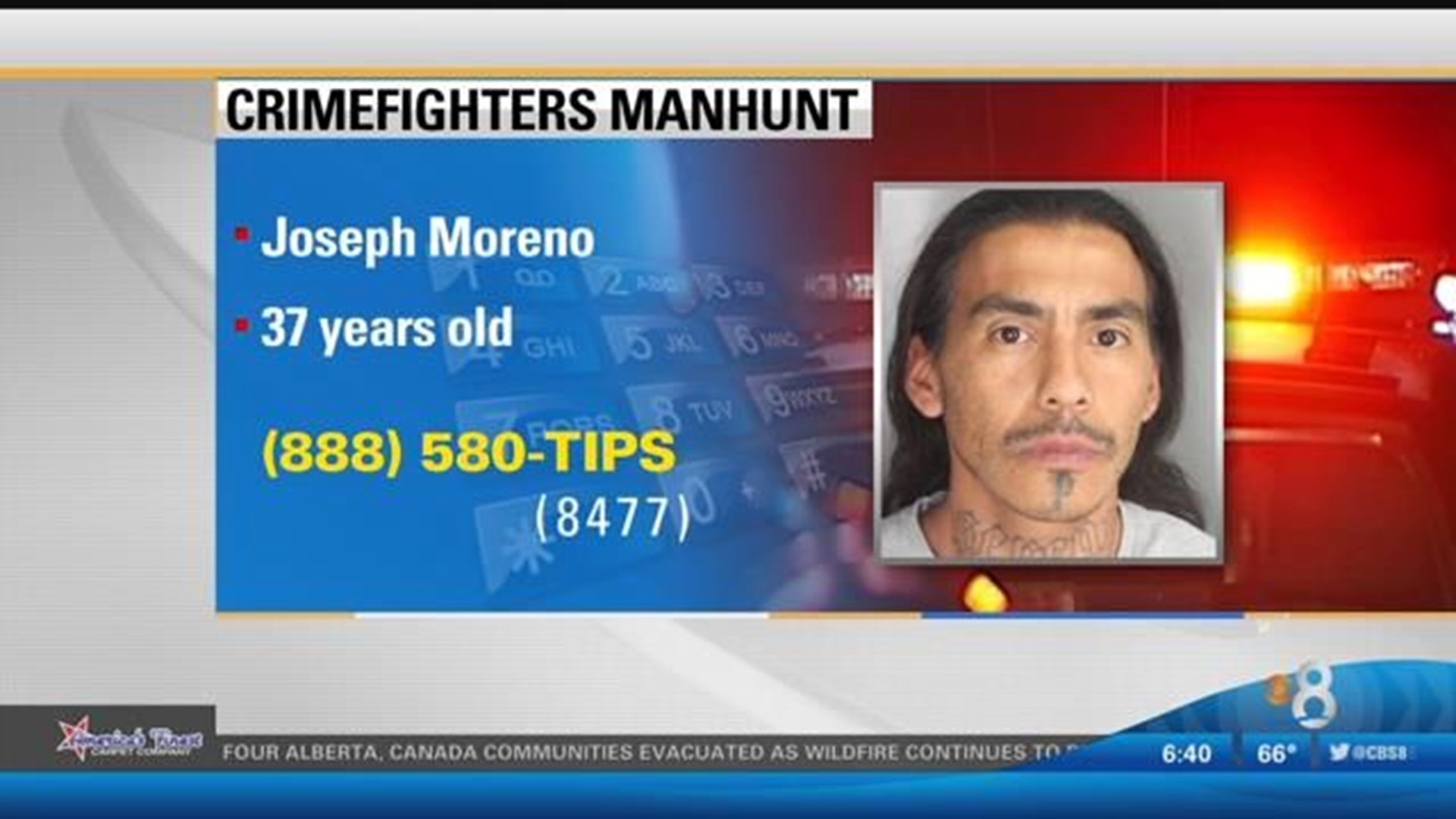 CrimeFighters Alert: Manhunt for Joseph Moreno | cbs8.com