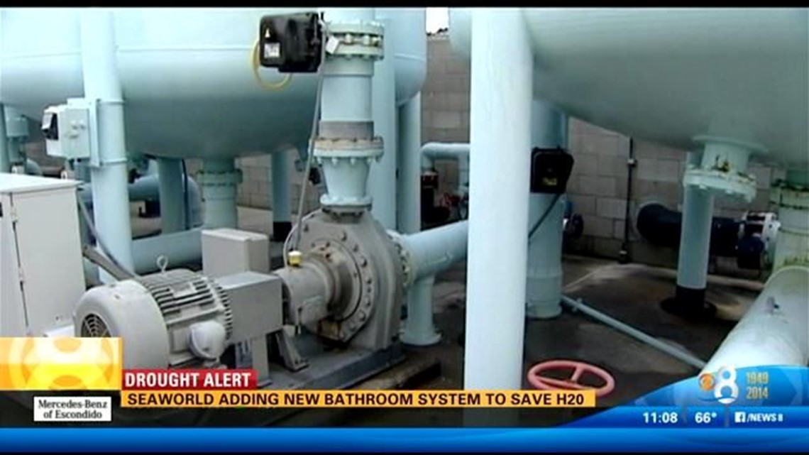 SeaWorld adding new bathroom system to save water | cbs8.com