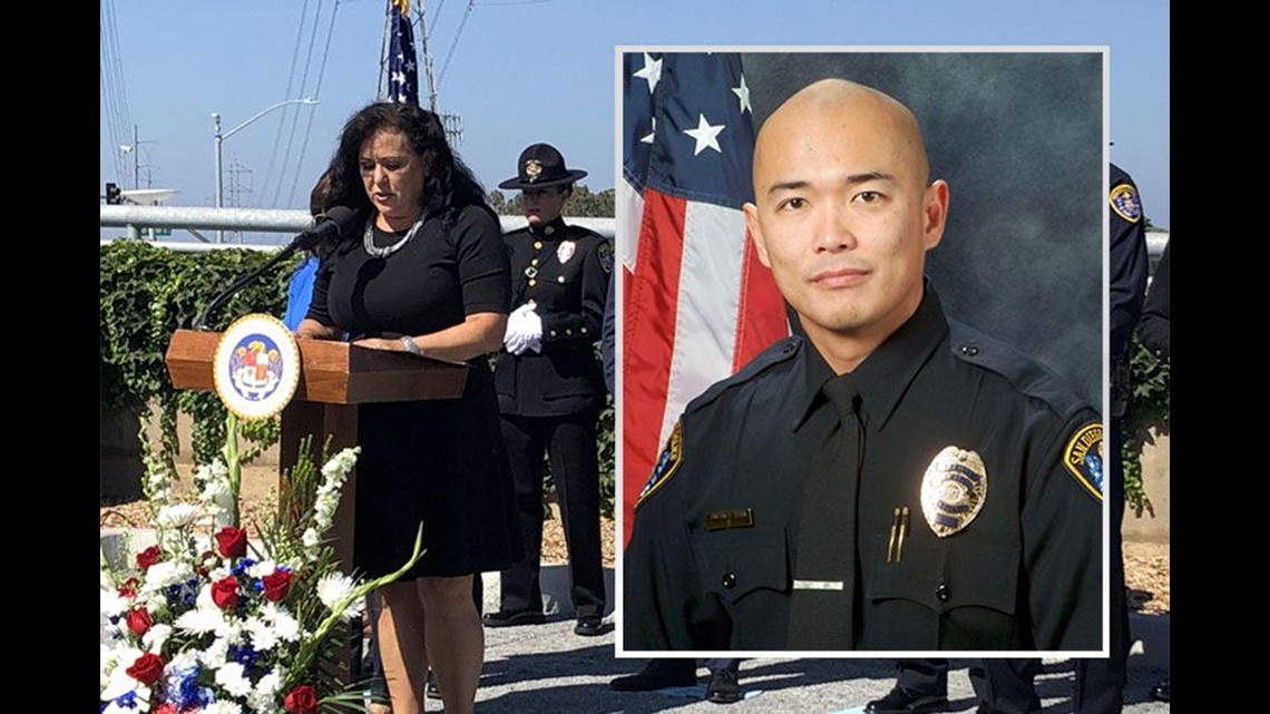Fallen SDPD officer honored with bridge dedication | cbs8.com