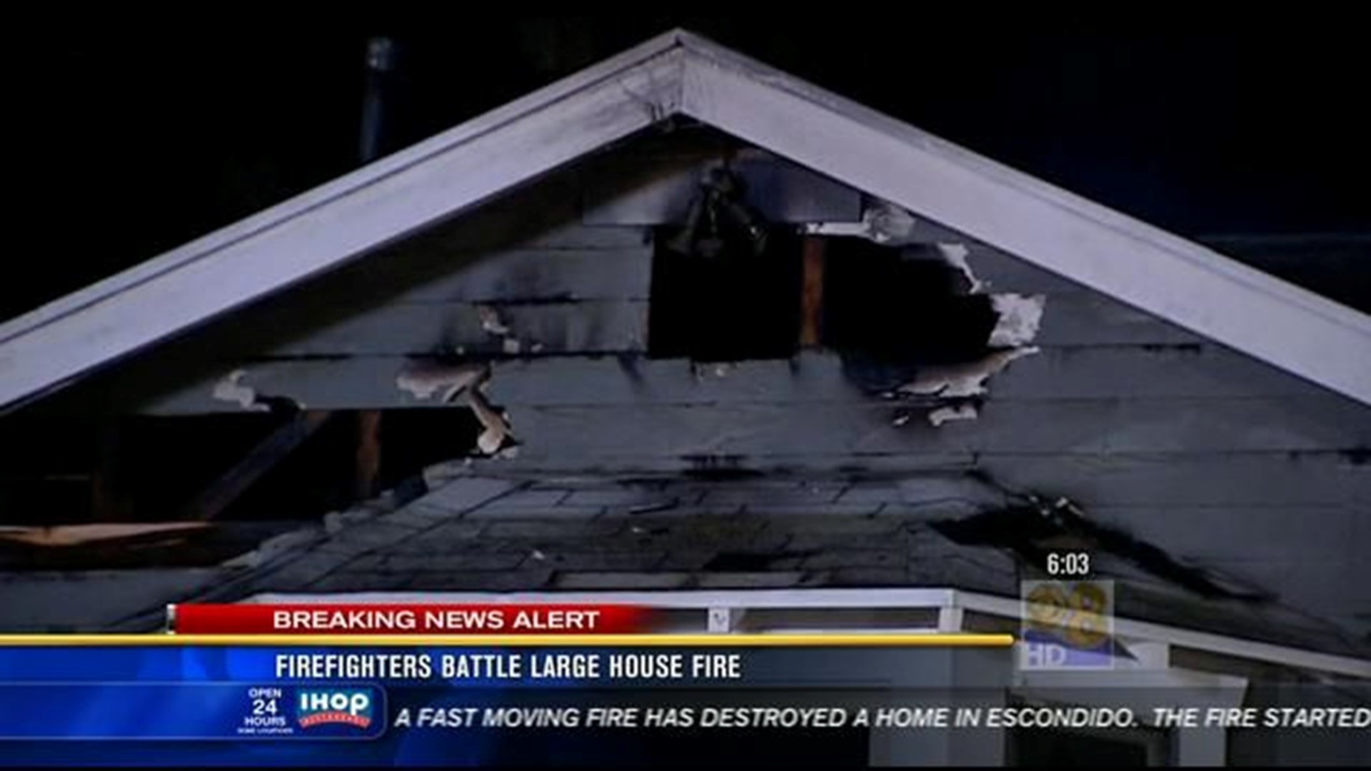 Firefighters battle large house fire | cbs8.com