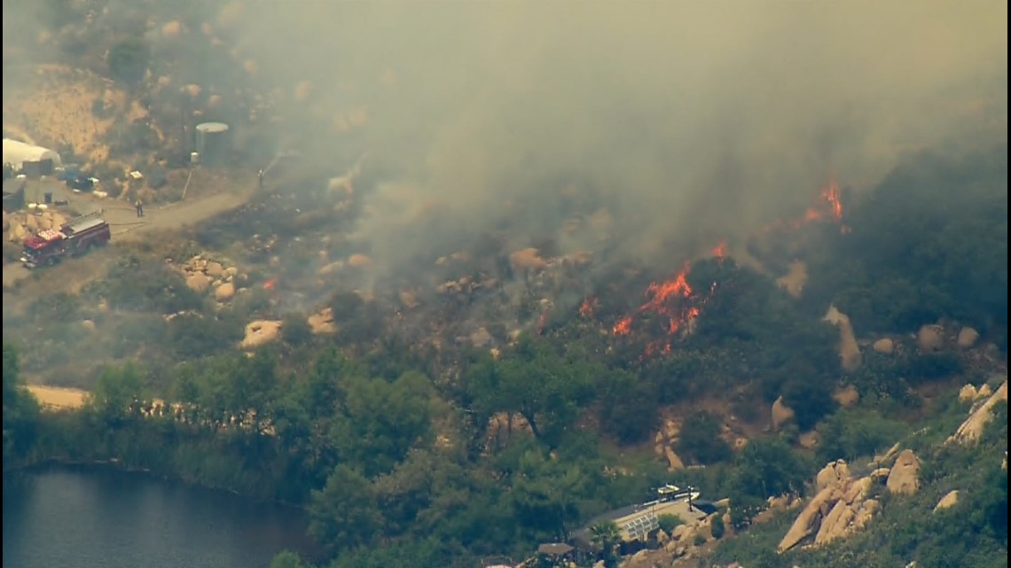 100-acre Skyline Fire near Jamul fully contained as of Sunday evening ...