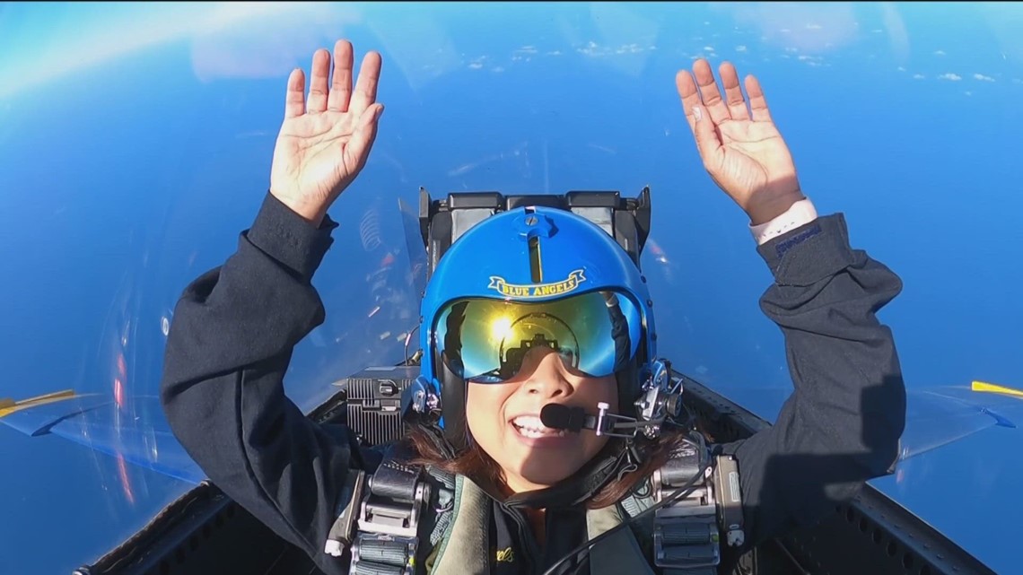 Marcella Lee with CBS 8 revisits her flight with Blue Angels | cbs8.com