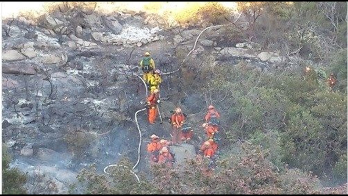 Brush fire near Ramona now contained at 28 acres | cbs8.com