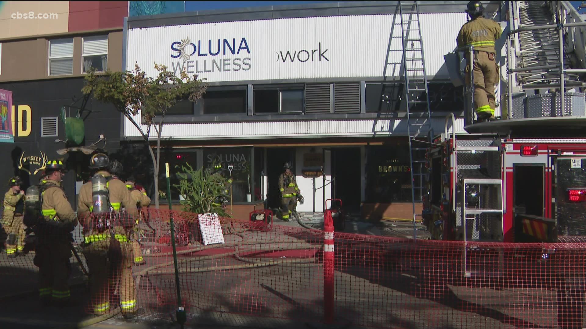 Fire in North Park destroys 2 businesses | cbs8.com