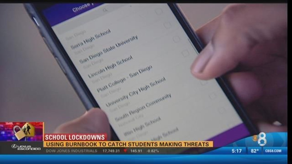 Using Burnbook to catch students making threats | cbs8.com