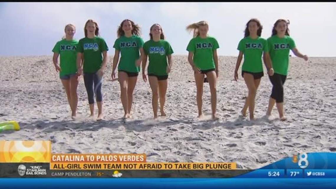All-girl swim team to take big plunge from Catalina to Palos Verdes ...