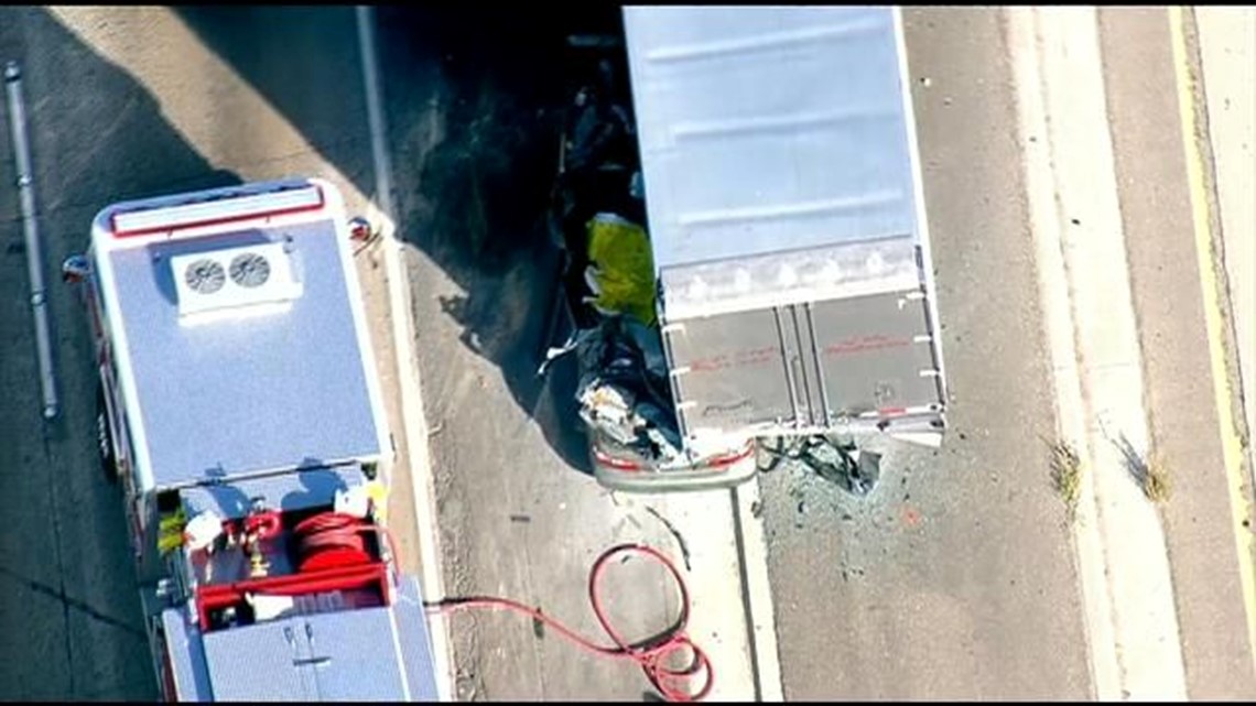 Car wedges under big rig in South Bay fatal crash | cbs8.com