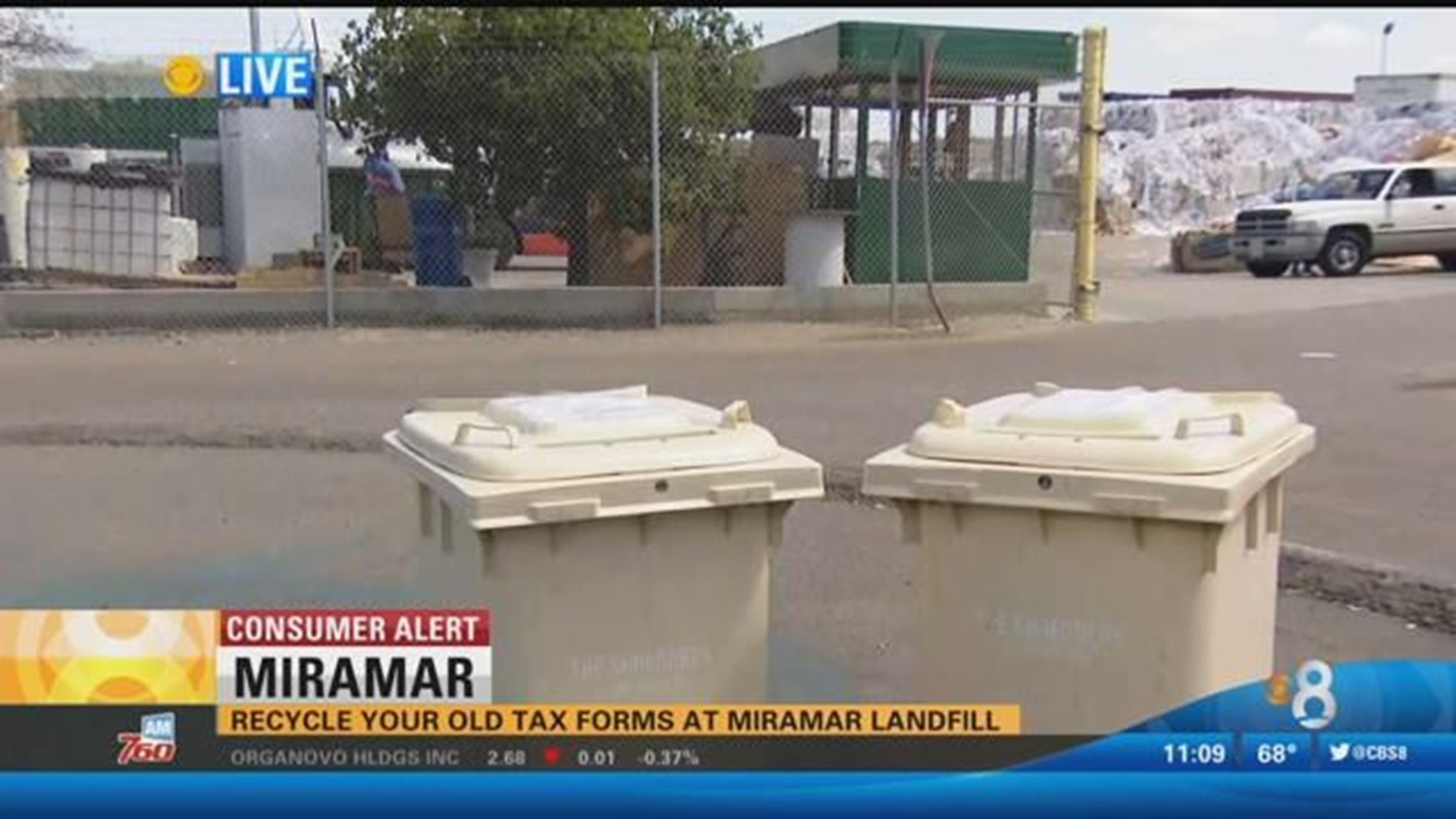Recycle old tax forms at Miramar landfill | cbs8.com