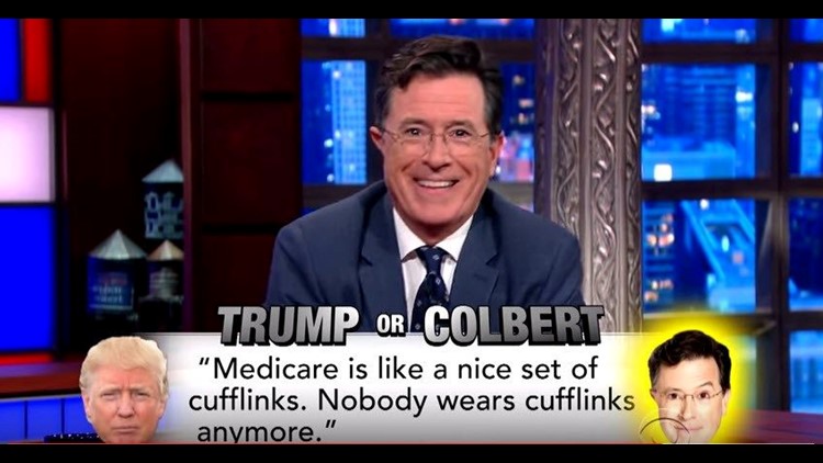 The blurred line between Colbert and Trump | cbs8.com