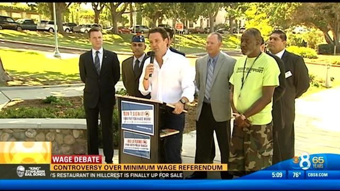 Controversy over minimum wage referendum | cbs8.com