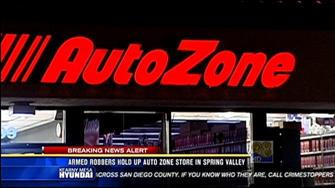Armed robbers hold up Auto Zone store in Spring Valley | cbs8.com