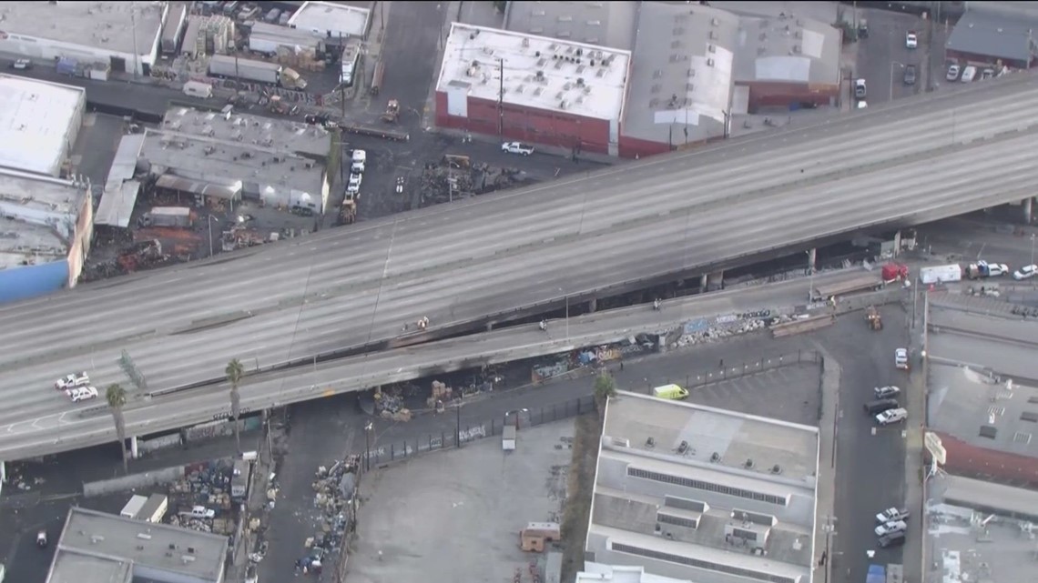 Fire-damaged freeway in LA won't need to be demolished | cbs8.com