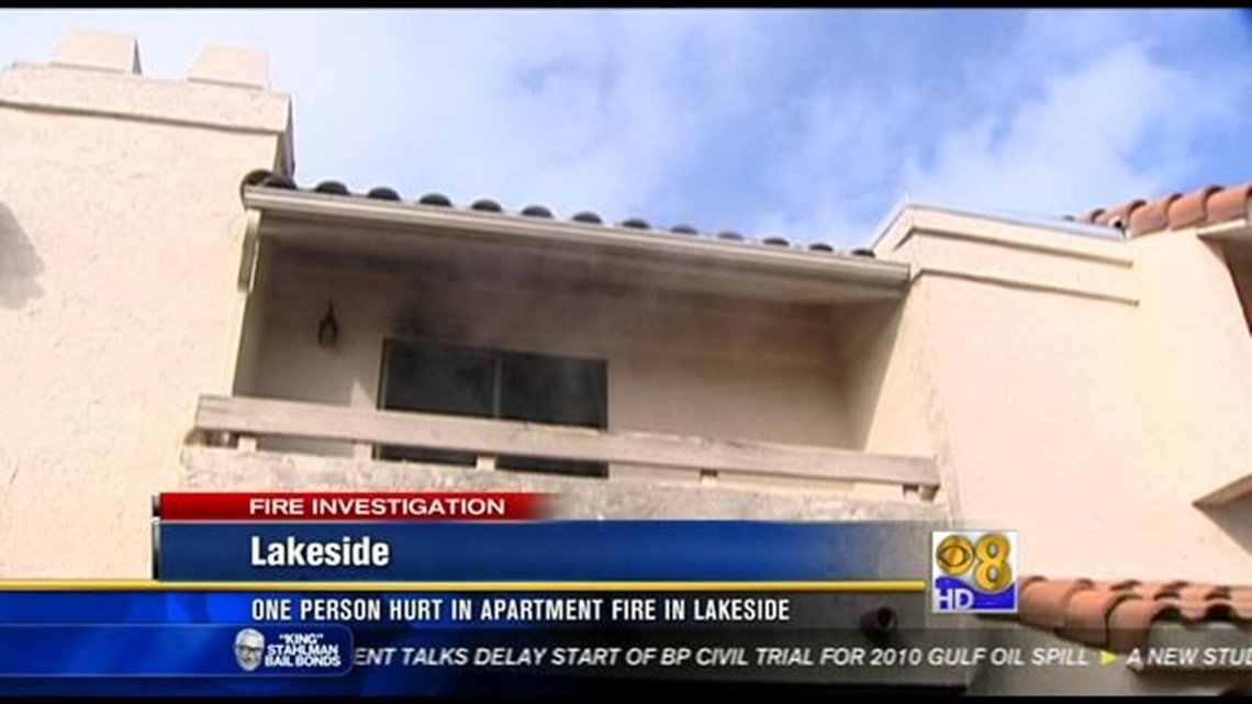 Apartment fire in Lakeside damages 2 units, 1 injured | cbs8.com