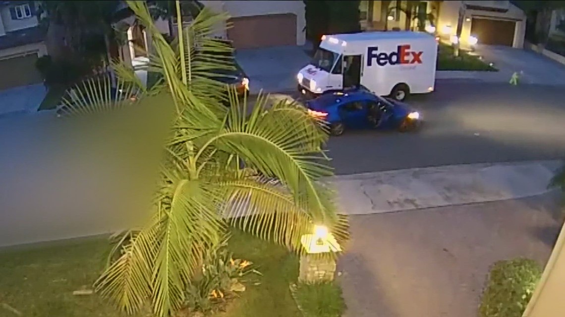 FedEx truck robbery caught on camera | cbs8.com