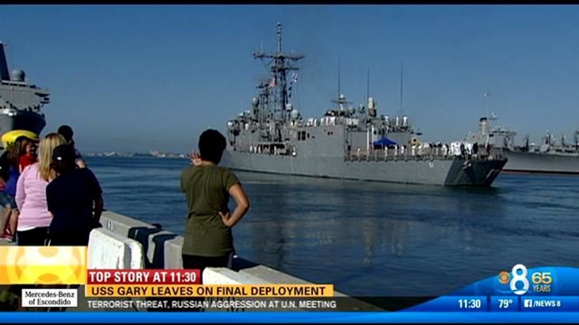 USS Gary leaves on final deployment | cbs8.com