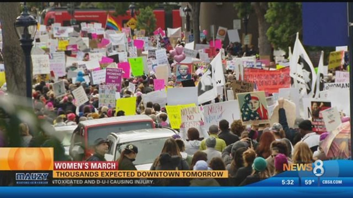 Women's March: Thousands expected downtown Saturday | cbs8.com