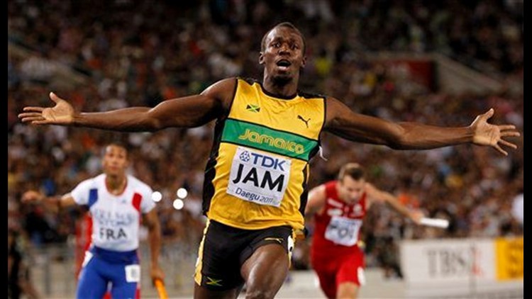 Usain Bolt leads Jamaica to 4x100 world record | cbs8.com