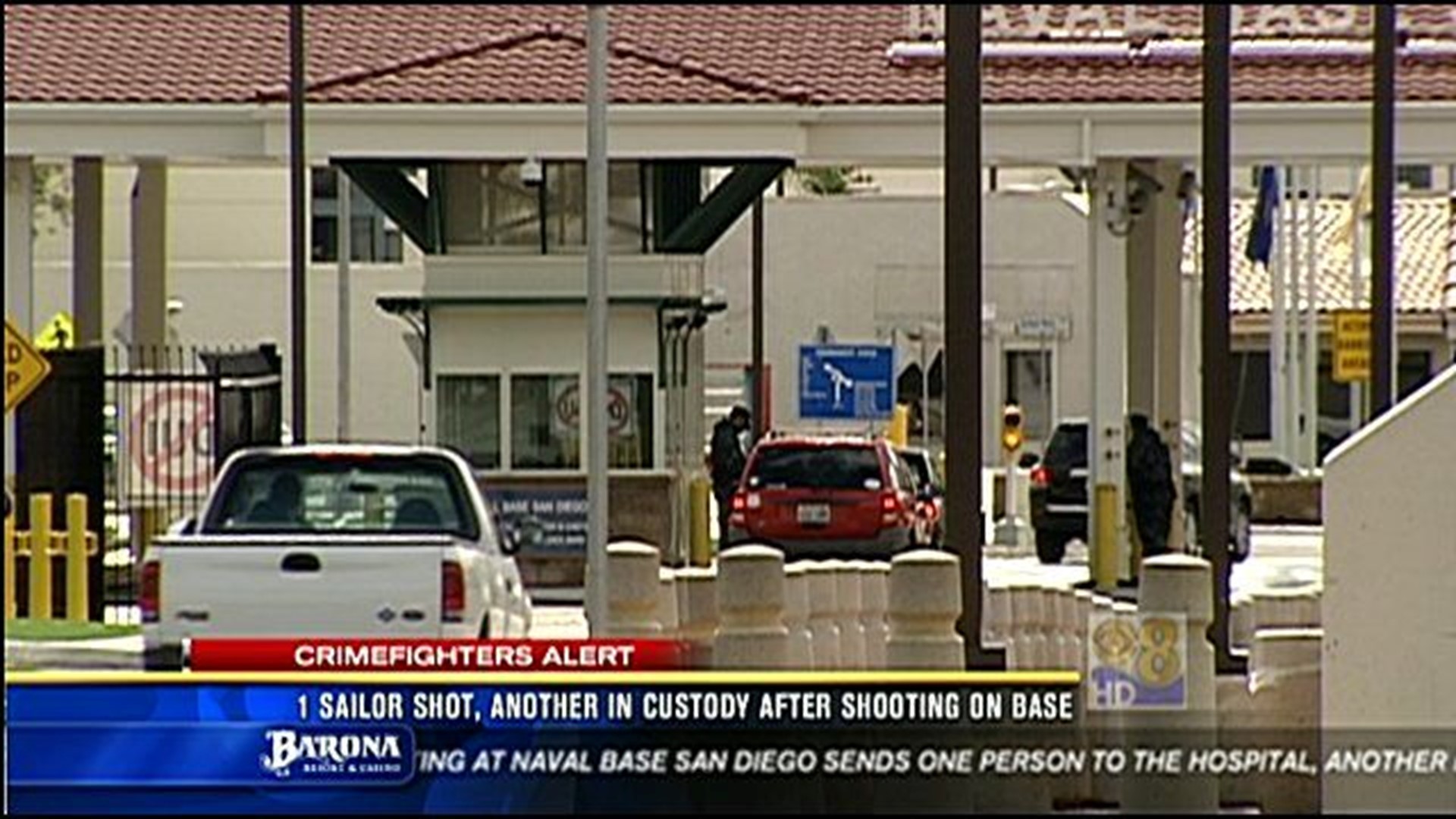 One sailor shot, another in custody after shooting on base | cbs8.com