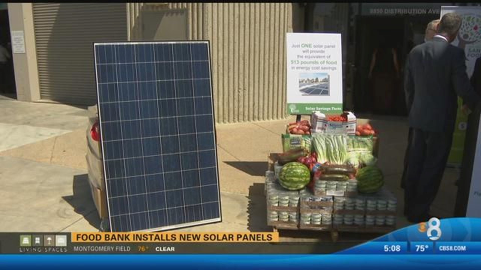 Food bank installs new solar panels | cbs8.com