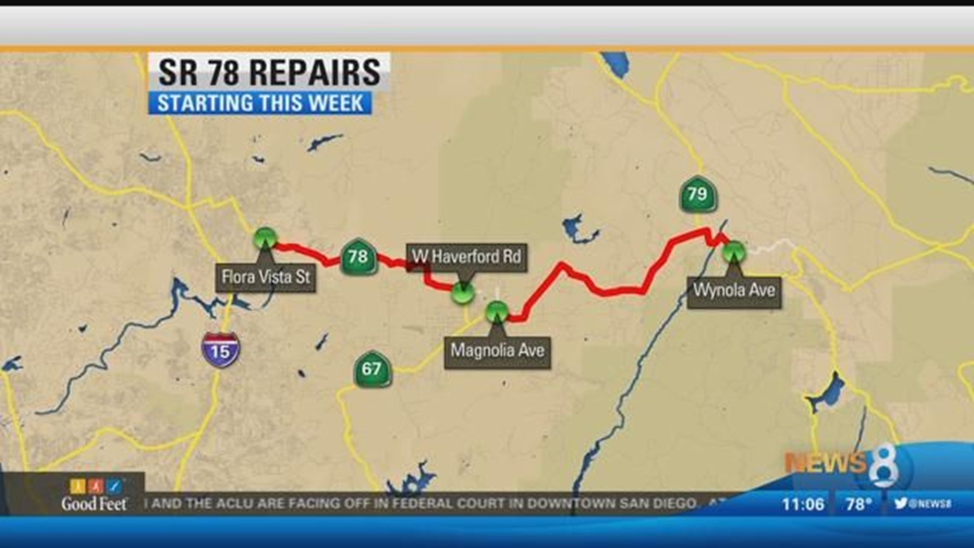 Caltrans to begin $11 million project to improve SR-78 | cbs8.com