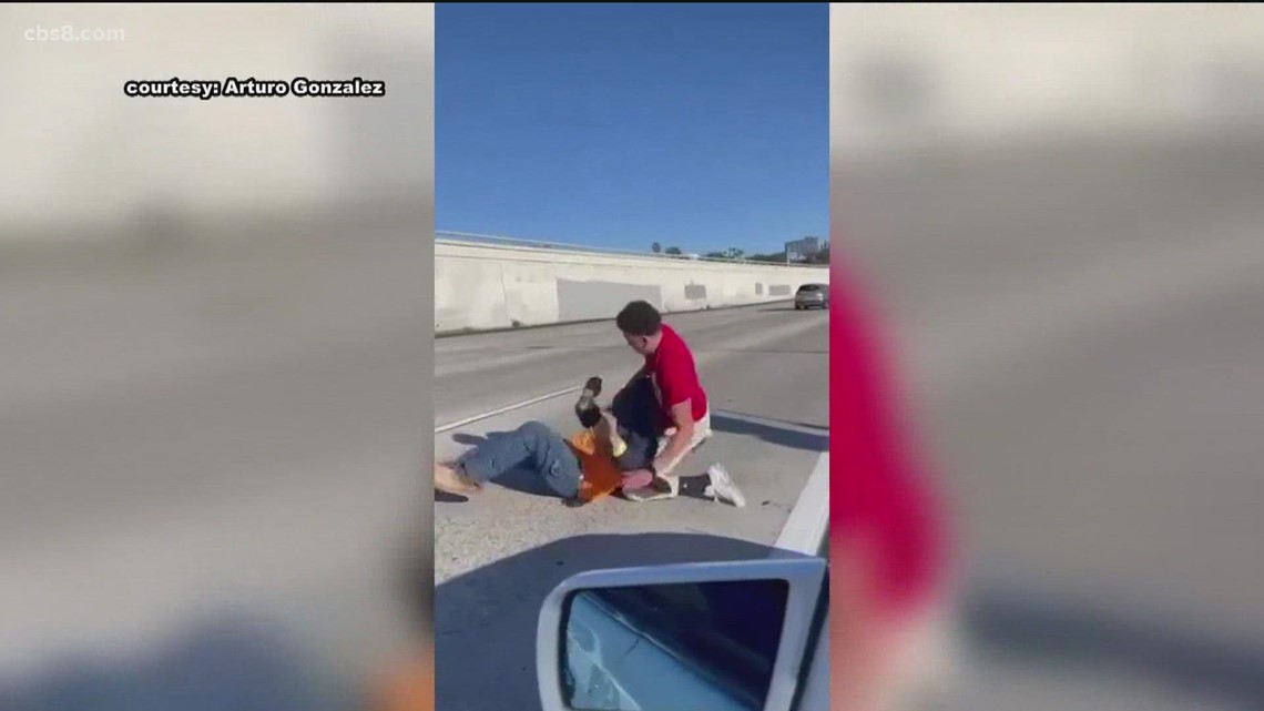 Road rage incident captured in SD on video stops traffic | cbs8.com